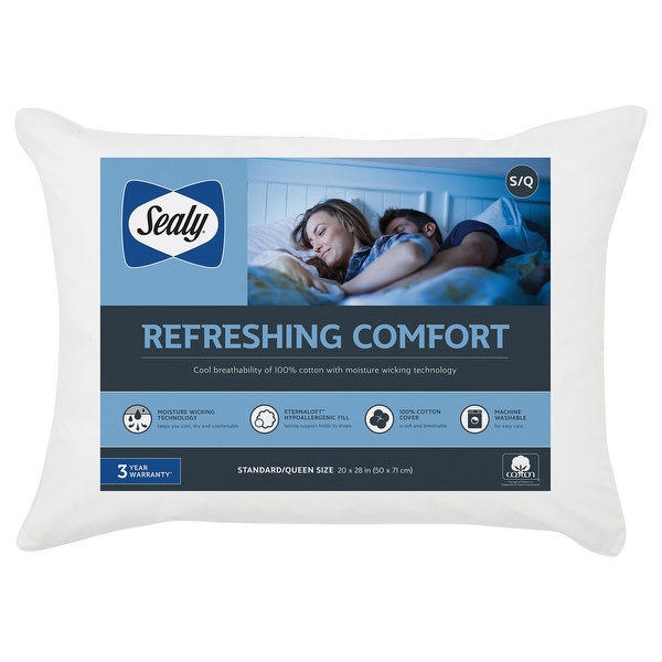 Sealy Moisture Wicking Cotton Pillow White On Sale Bed Bath Beyond 22256266